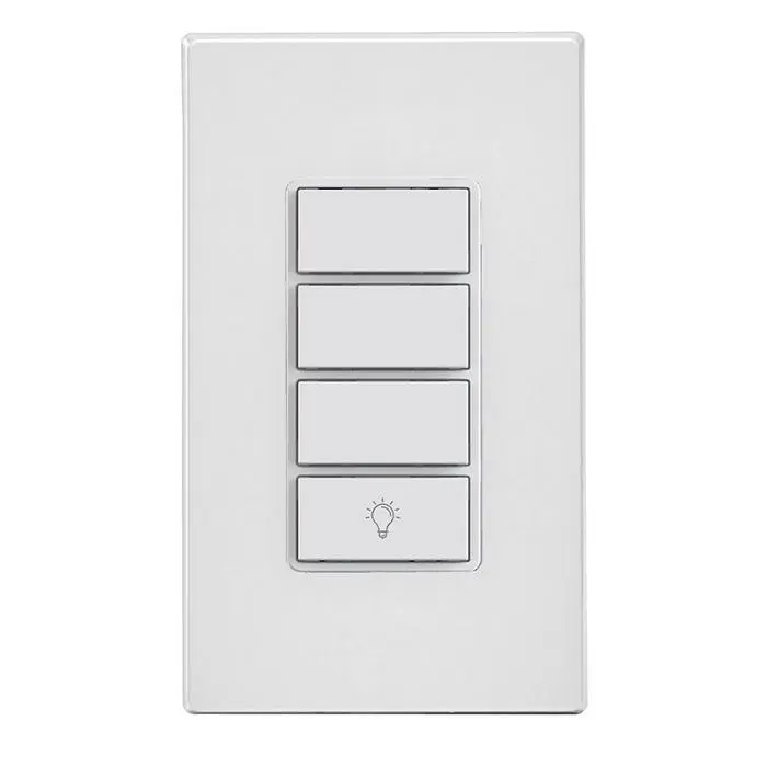 BOTONERA DECORA SMART 2ND WIFI 4 BOTONES 120V BLANCO D2SCS-1BW | IESA